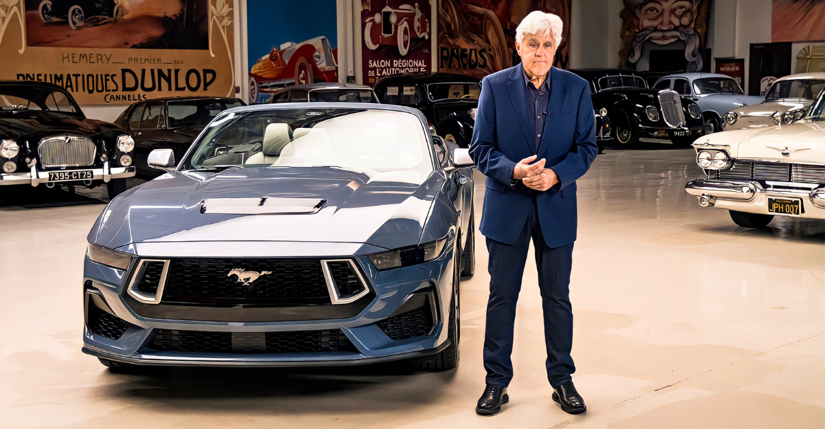 Jay Leno Steals the Spotlight Bringing Rare CEO-Gifted Mustang to Car Meet