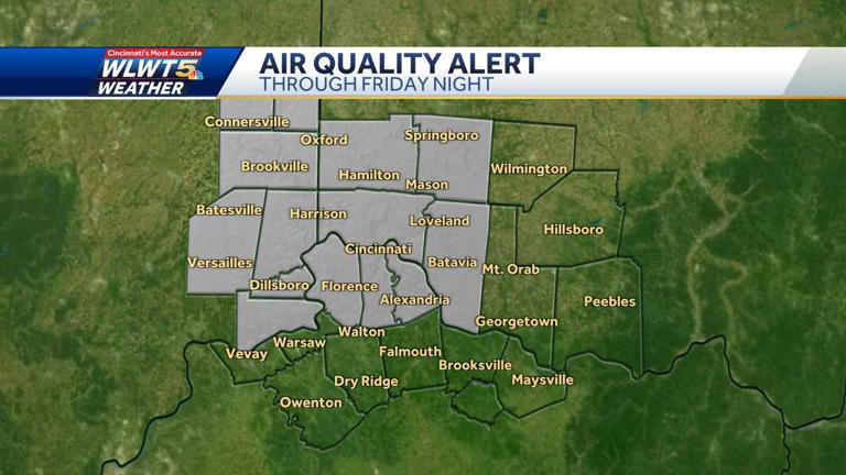 Air Quality Alert issued for Cincinnati, surrounding areas