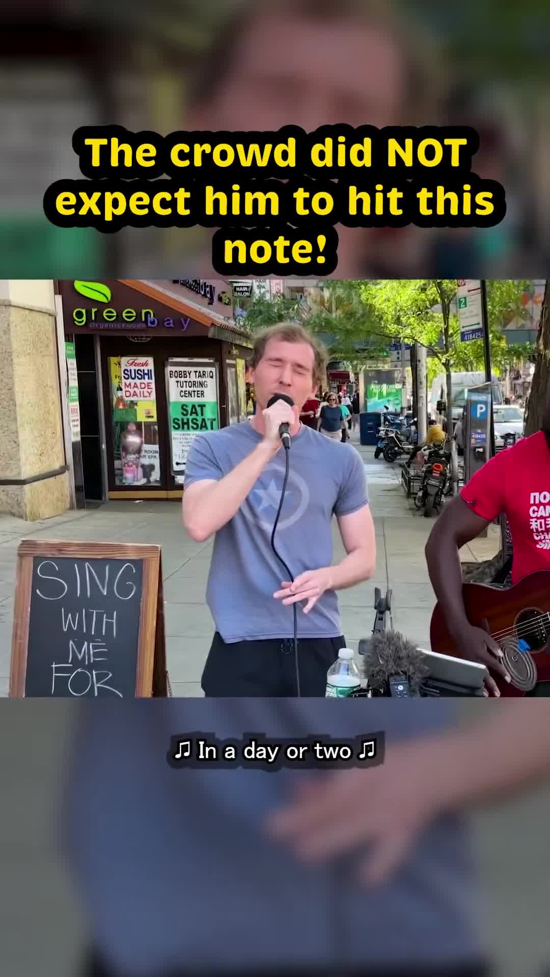 People cheer when he goes for the high note!