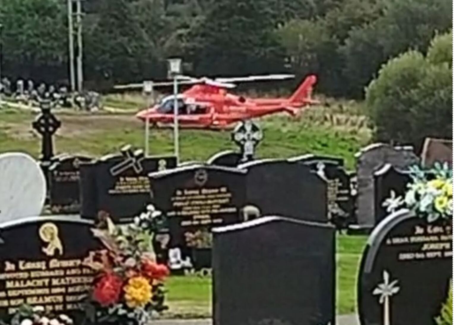 Scrambler rider airlifted to hospital after crash at cemetery gates ...