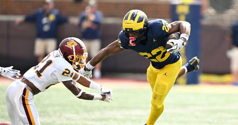 By the numbers: Michigan RB Justice Haynes’ start, big challenge ...