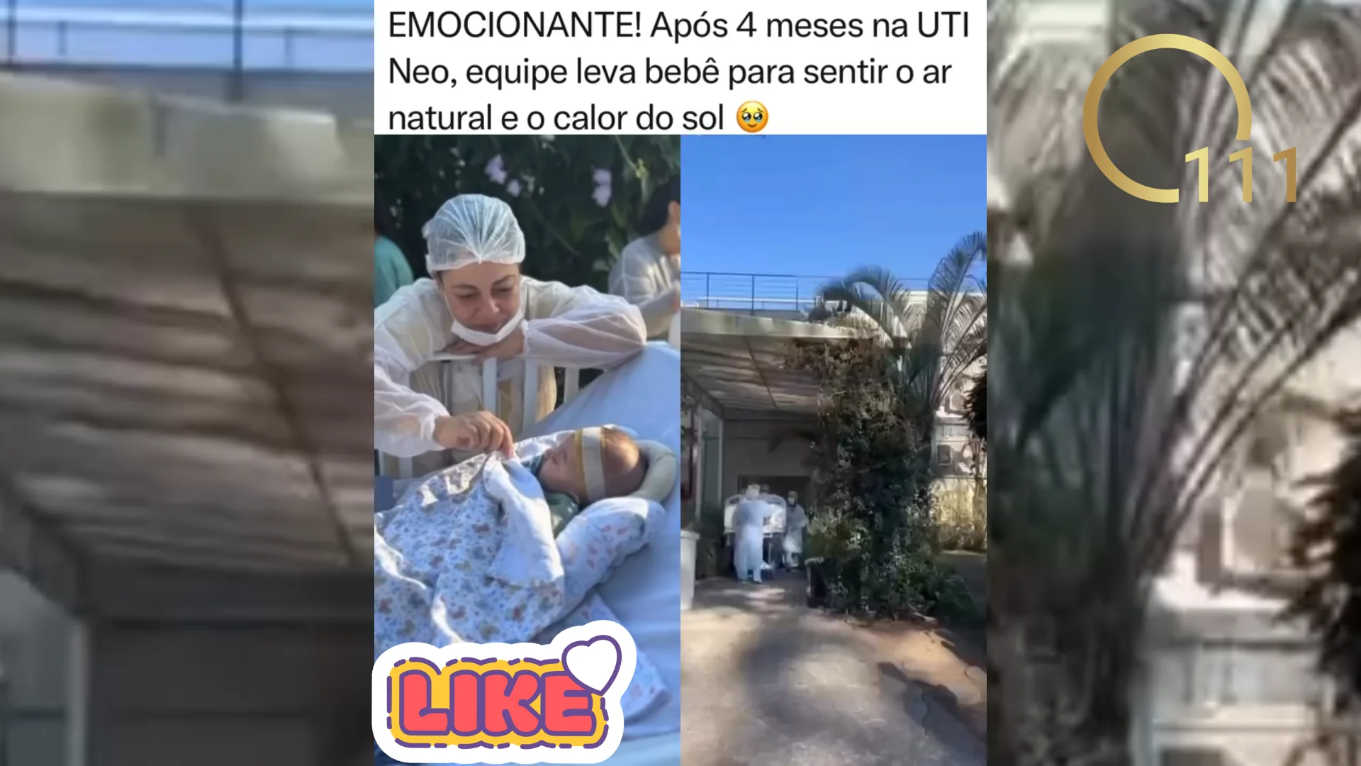 Após meses internado, bebê sente o vento pela primeira vez e momento ...