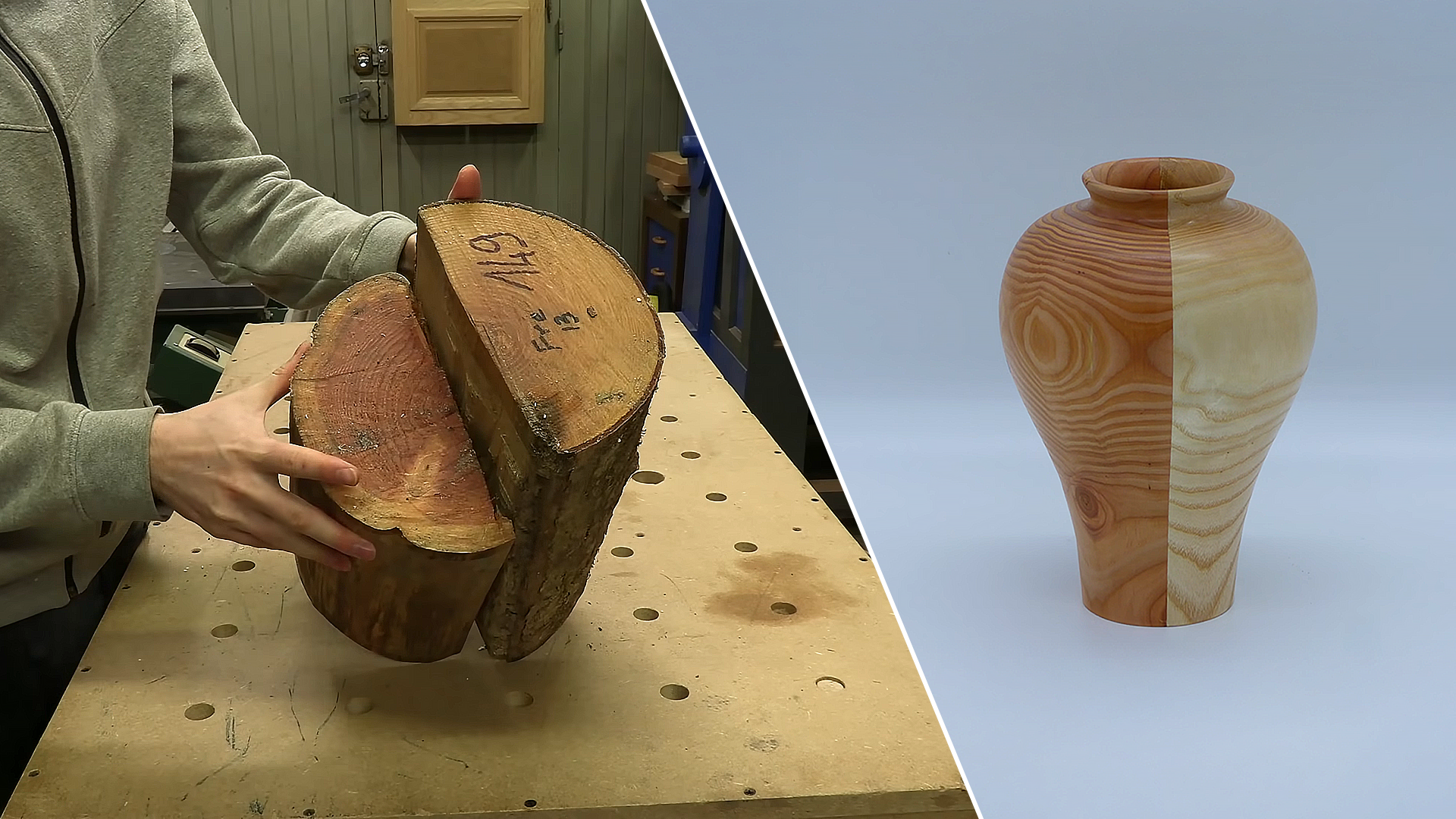 Woodturning magic – the hybrid log