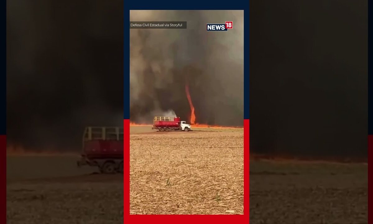 Viral | Spectacular Fire Whirl Caught in Burning Sugarcane Field in São ...