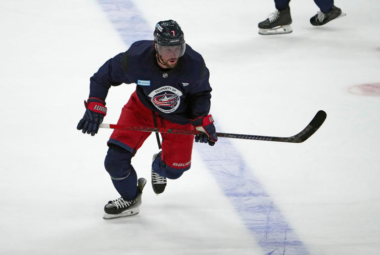 Smith, Pinelli top Blue Jackets skate report, Werenski to play