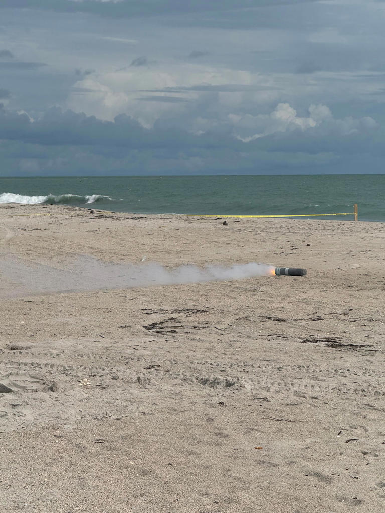 Military flare found ignited on beach in Vero Beach; bomb teams dispose ...
