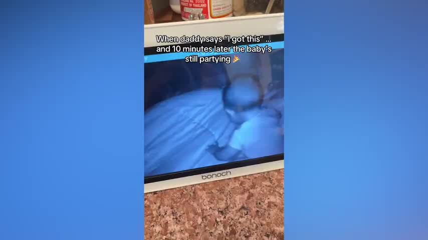Mom Thought Husband Was Getting Son To Sleep, Then She Checked The Babycam