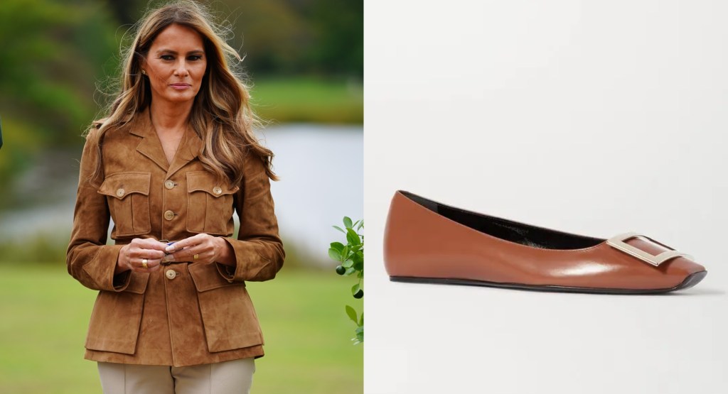 Melania Trump Chooses Her Go-to Designer Ballet Flats for Meeting With ...