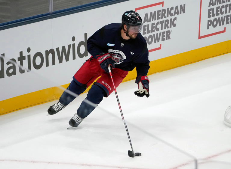 Smith, Pinelli top Blue Jackets skate report, Werenski to play