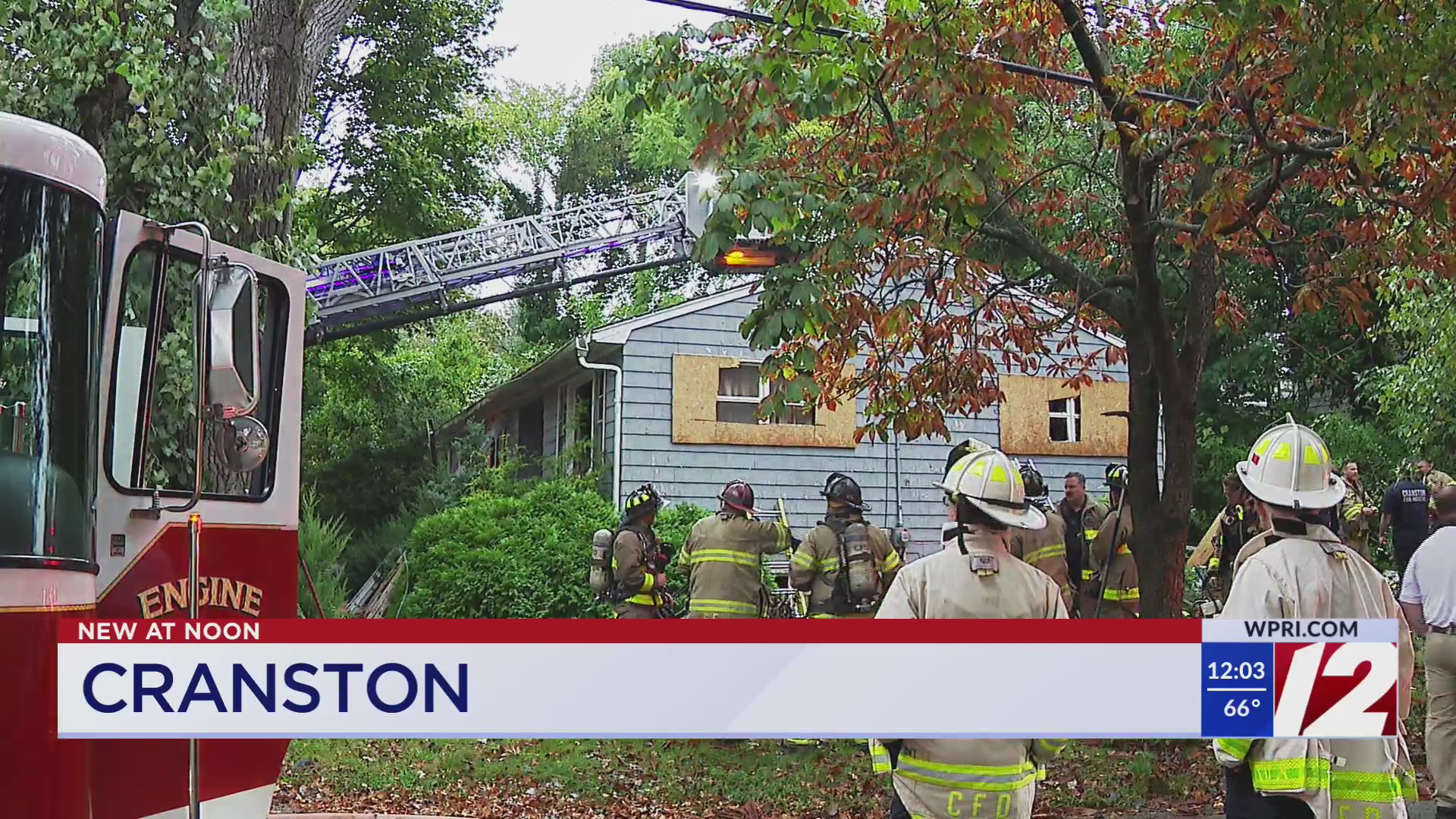 Fire breaks out in Cranston abandoned home