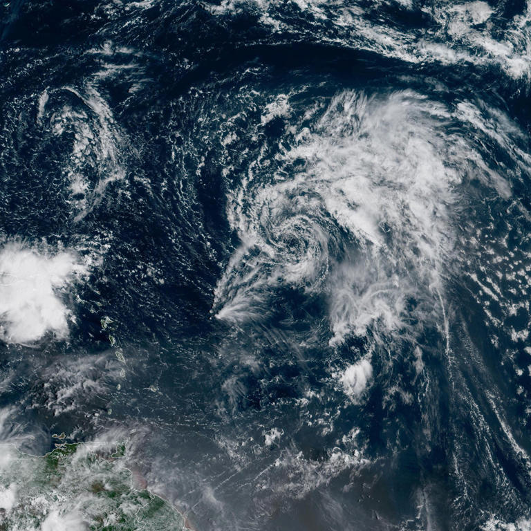 Maps show the forecast track of Tropical Storm Gabrielle