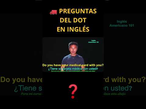 Preguntas del DOT en Inglés para Camioneros 🇺🇸 | #ingles #aprenderingles