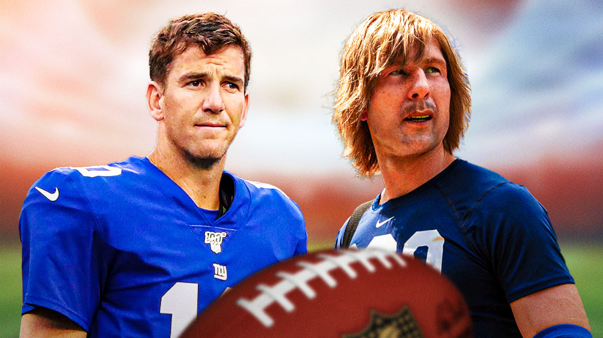 Eli Manning overpowers Glen Powell in ‘cute’ Chad Powers promo