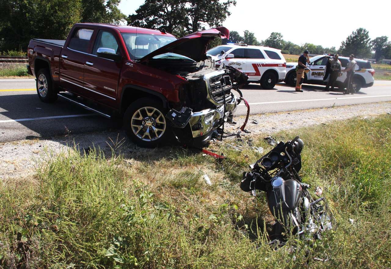 Godfrey motorcycle crash injures 2, both airlifted