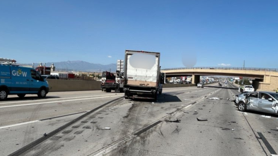 Teen girls found inside refrigerated truck involved in I-15 crash