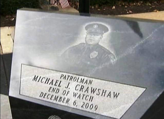 Mother: Grave site of Officer Michael Crawshaw vandalized