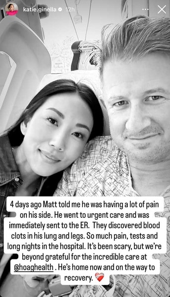Katie Ginella's Husband, Matt, Shares a Health Update After "Scary ...