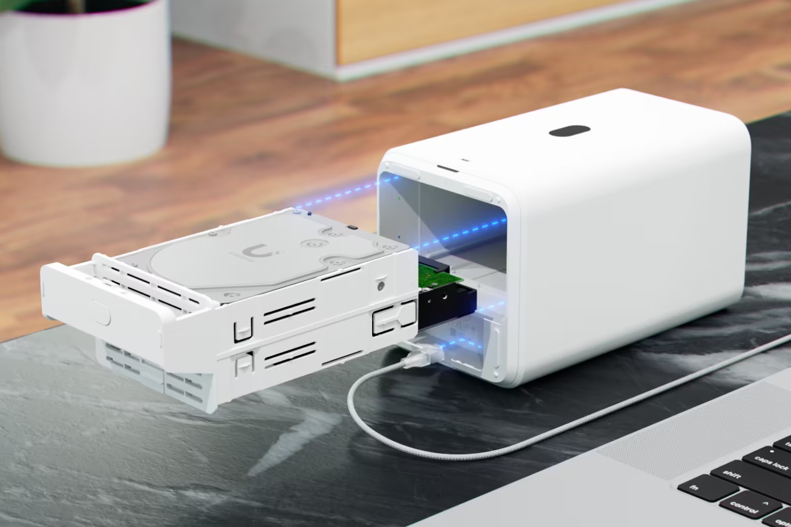 Ubiquiti’s new desktop NAS looks more like a wireless router