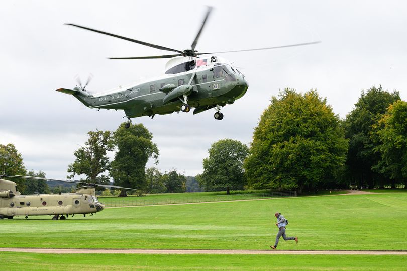 Trump's Marine One helicopter makes emergency landing in the UK