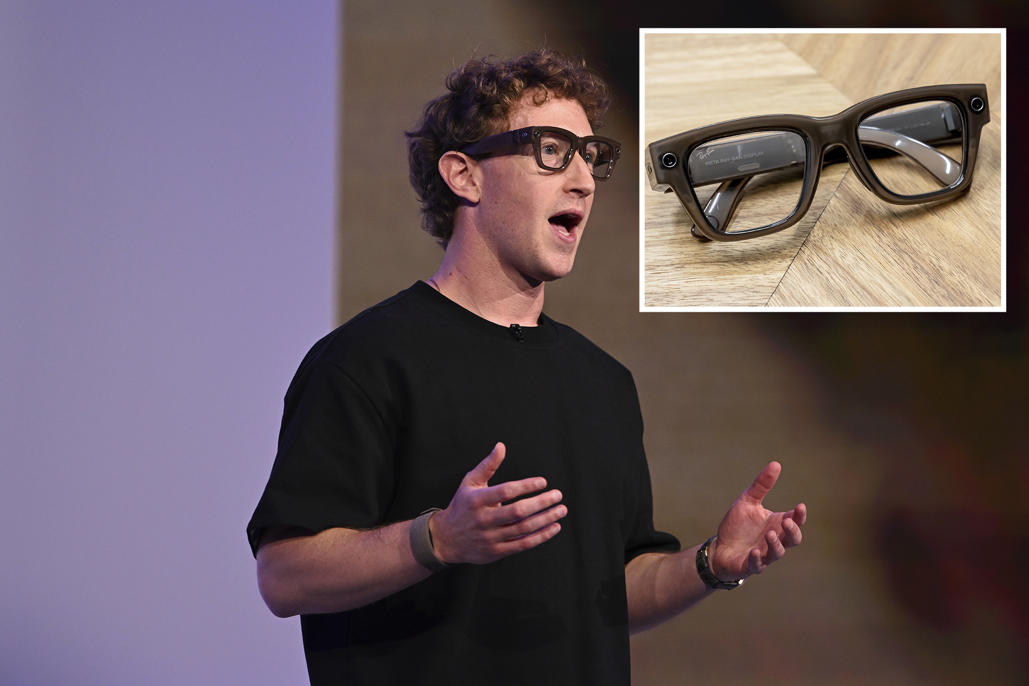Zuckerberg unveils Meta Ray-Ban Display glasses that can play videos ...