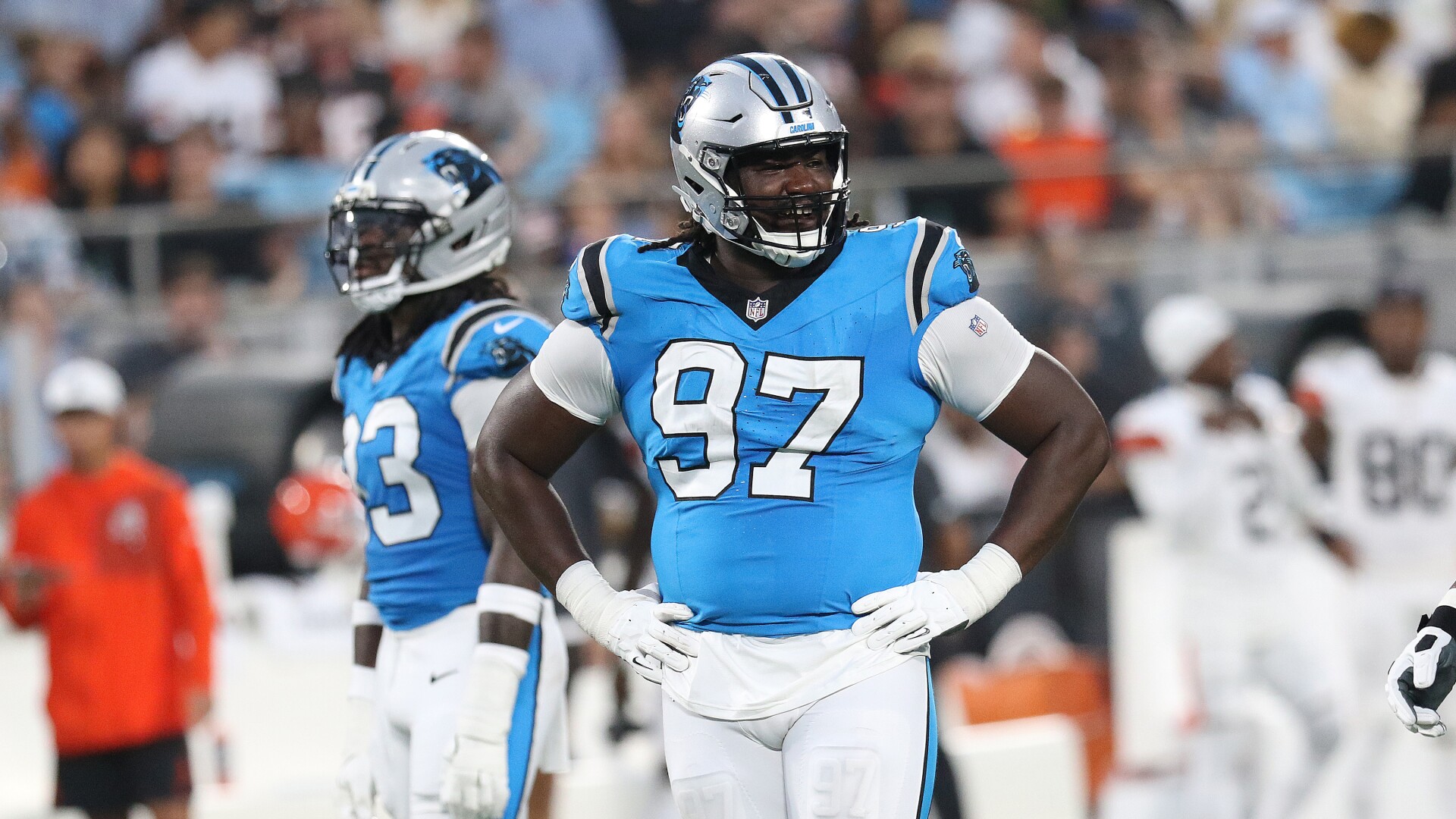DL Bobby Brown, S Tre'Von Moehrig miss practice for the Panthers