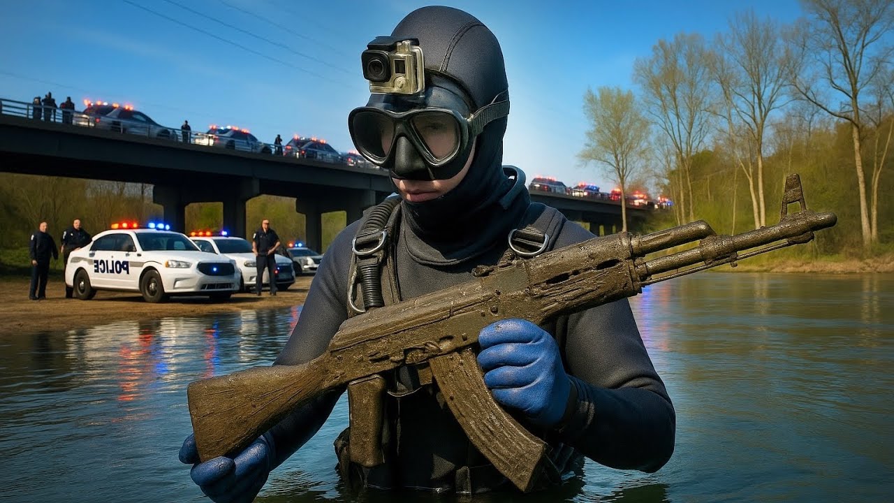 I found an AK-47 underwater... then police showed up!