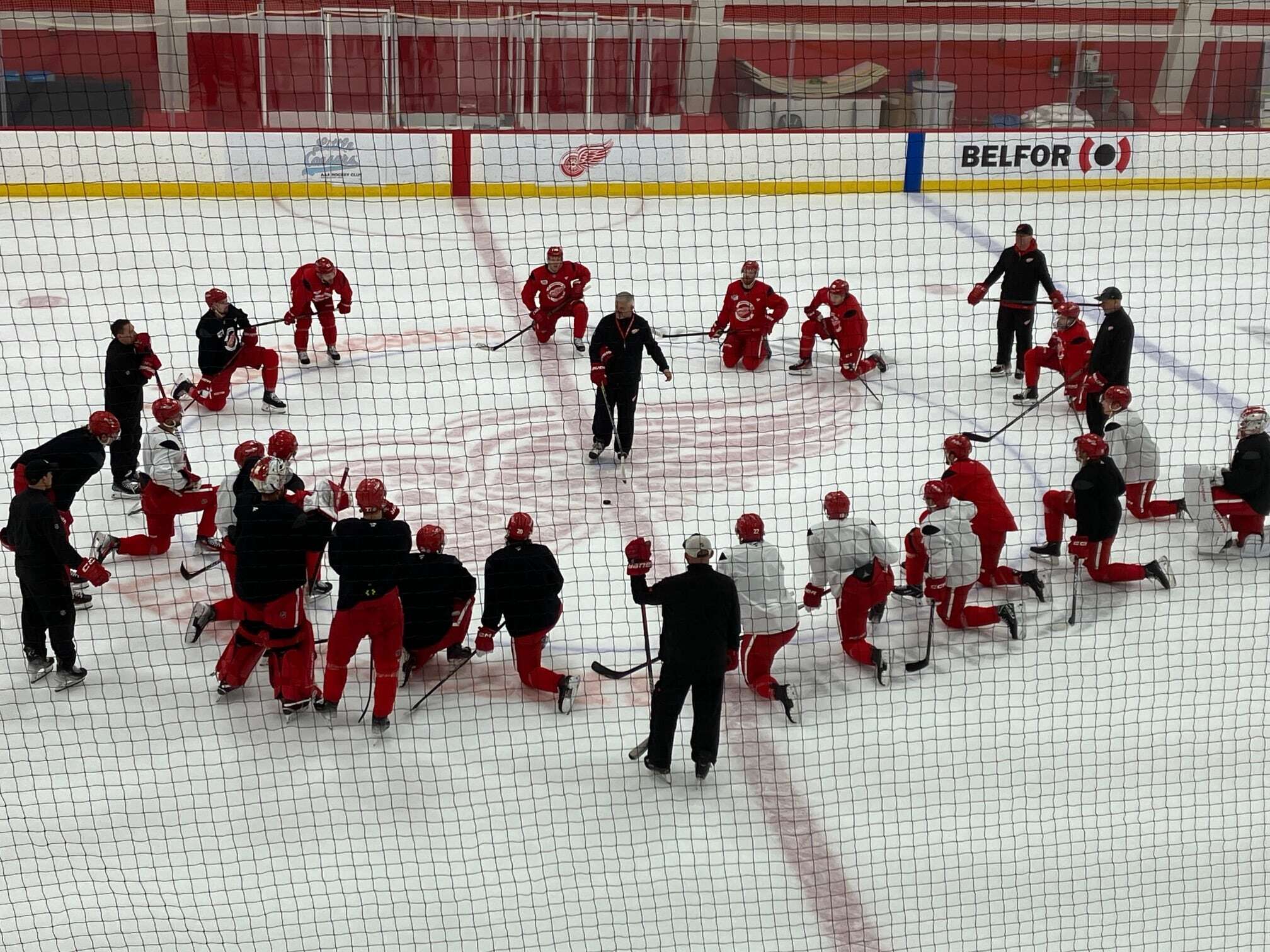 Red Wings camp under McLellan starts with intense scrimmage