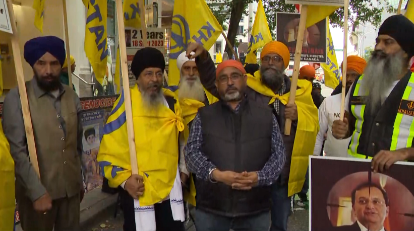 Day-long protest over Nijjar murder at Indian consulate in Vancouver