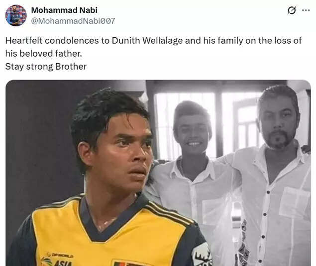Watch: Mohammad Nabi shocked by Dunith Wellalage's father's death ...