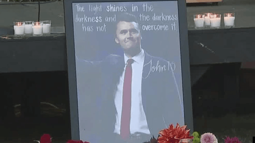 Large crowd gathers for Searcy Charlie Kirk vigil