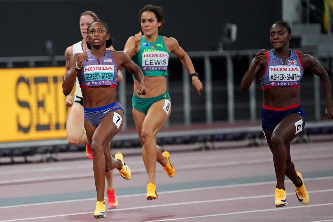 Striking photos illustrate Melissa Jefferson-Wooden’s record-setting speed