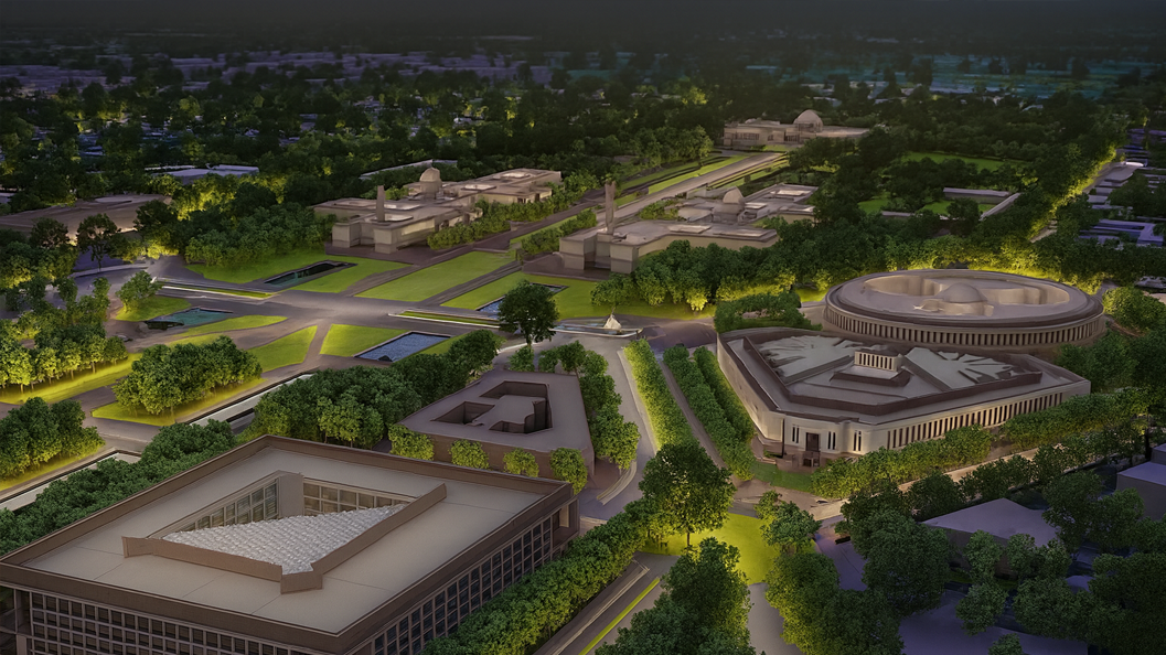Central Vista Redevelopment Project New Delhi Drone View