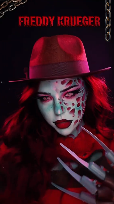 Monster High Meets Nightmare Freddy Krueger Makeup