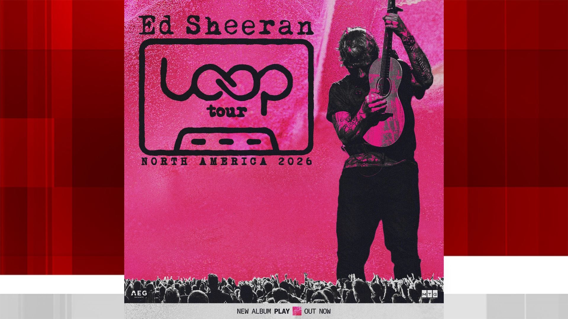 Ed Sheeran coming to Las Vegas’s Allegiant Stadium for ‘LOOP Tour’