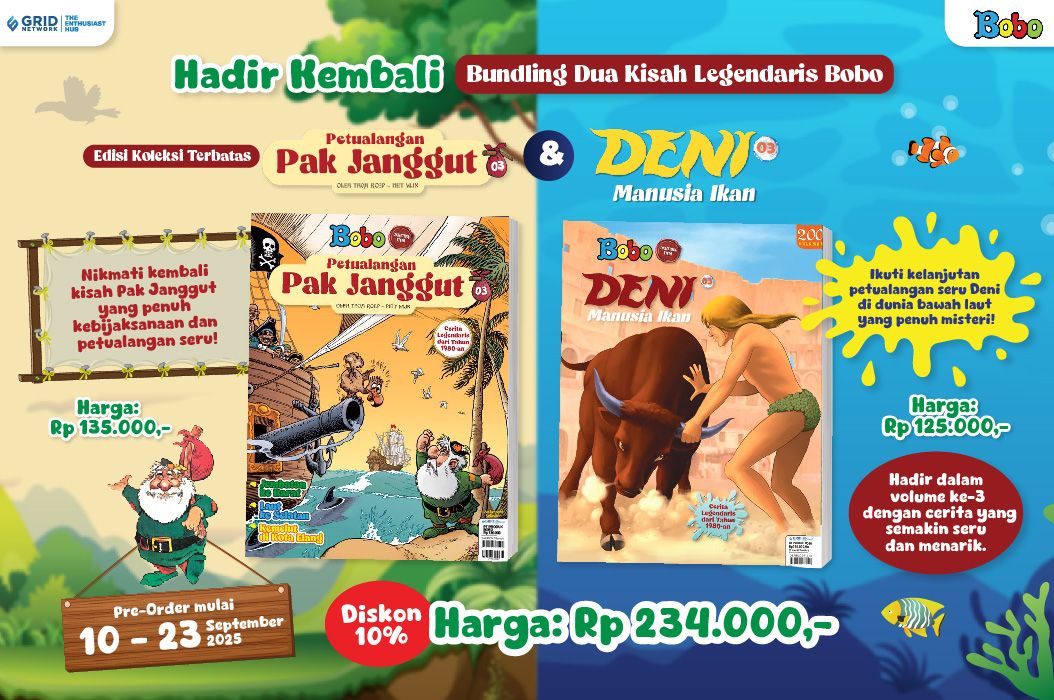 Pre-Order Koleksi Pak Janggut & Deni Manusia Ikan Vol. 3 Resmi Dibuka