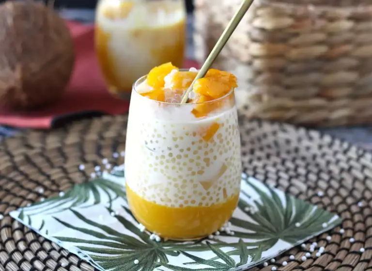 Mango sago, the asian dessert with tapioca and mango that conquers for ...