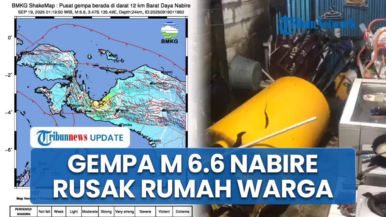 Guncangan Hebat Gempa Nabire M 6,6 Rusak Atap dan Dinding Rumah Warga ...