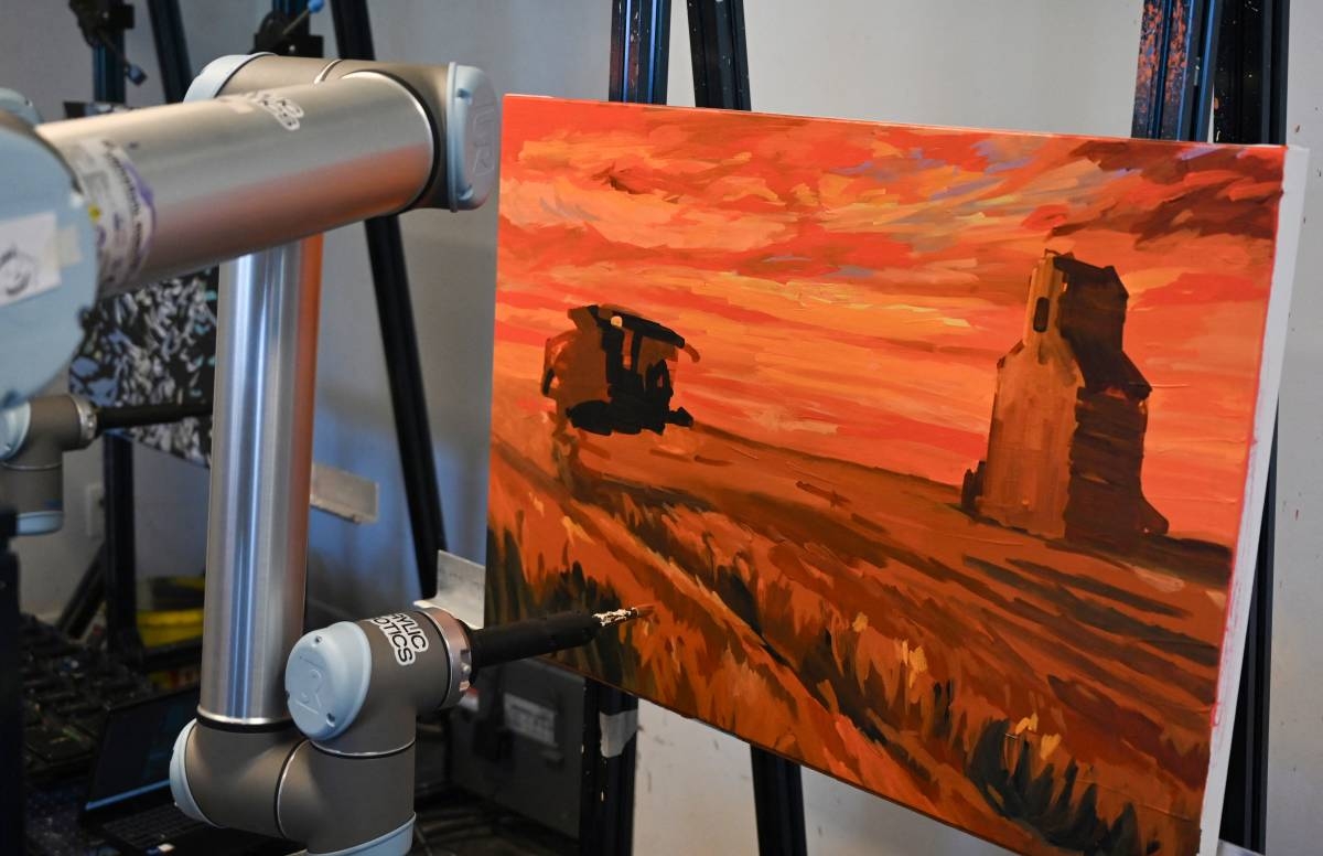 AI-backed robot painting aims to boost artist income