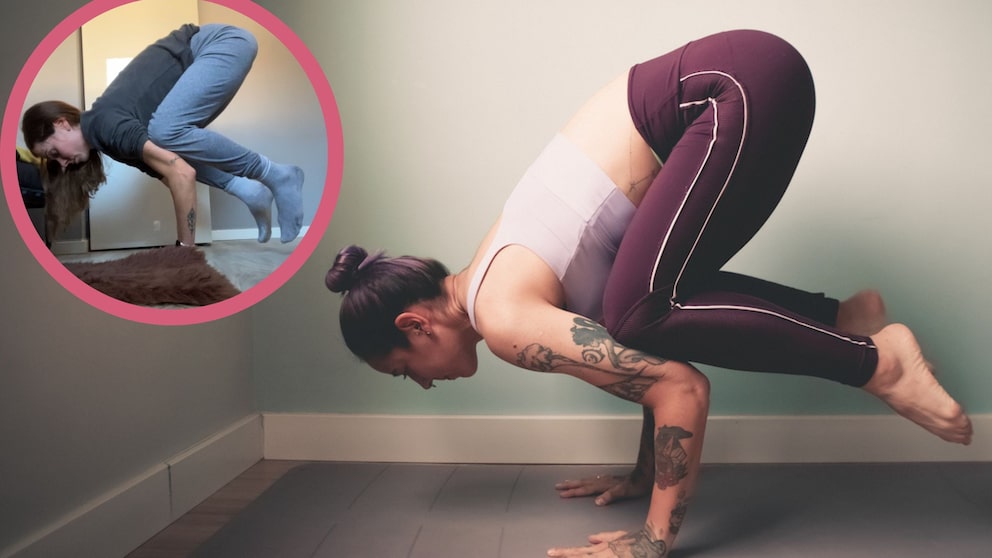 I practiced “the crow” pose every day for two weeks—here’s the result
