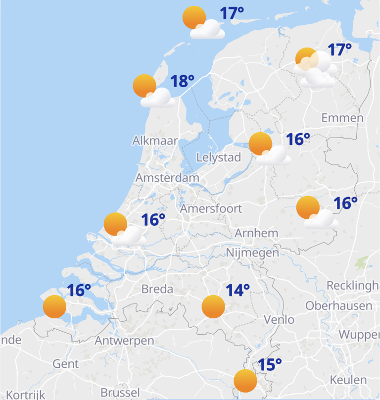 Weerbericht 19 september: laatste echt zomerse dag van 2025