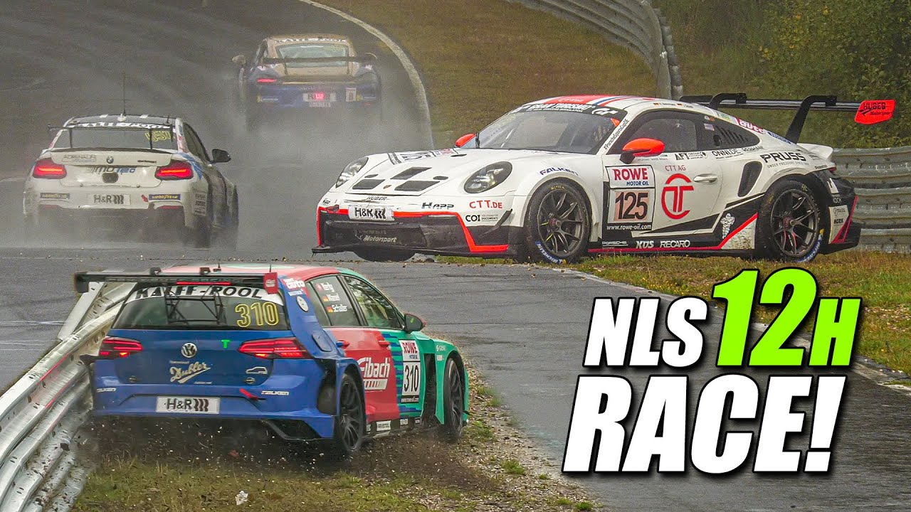 Nürburgring 12H Race - Slippery Highlights and Crashes