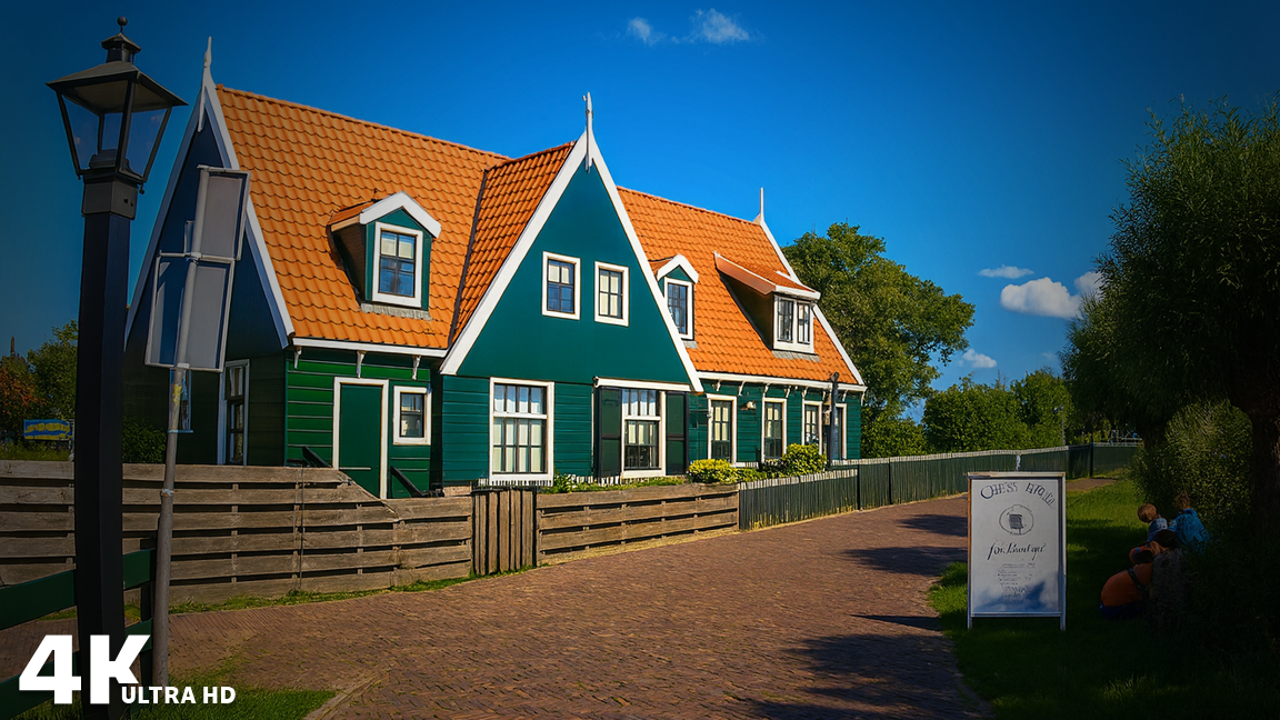 Recorrido a pie por Marken: isla holandesa bajo el nivel del mar (4K)