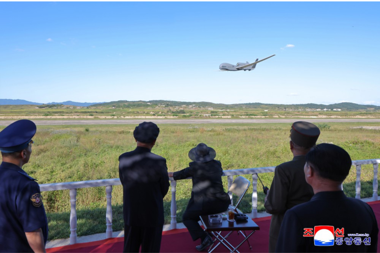 North Korea's copycat US drone takes flight as Kim Jong Un watches on