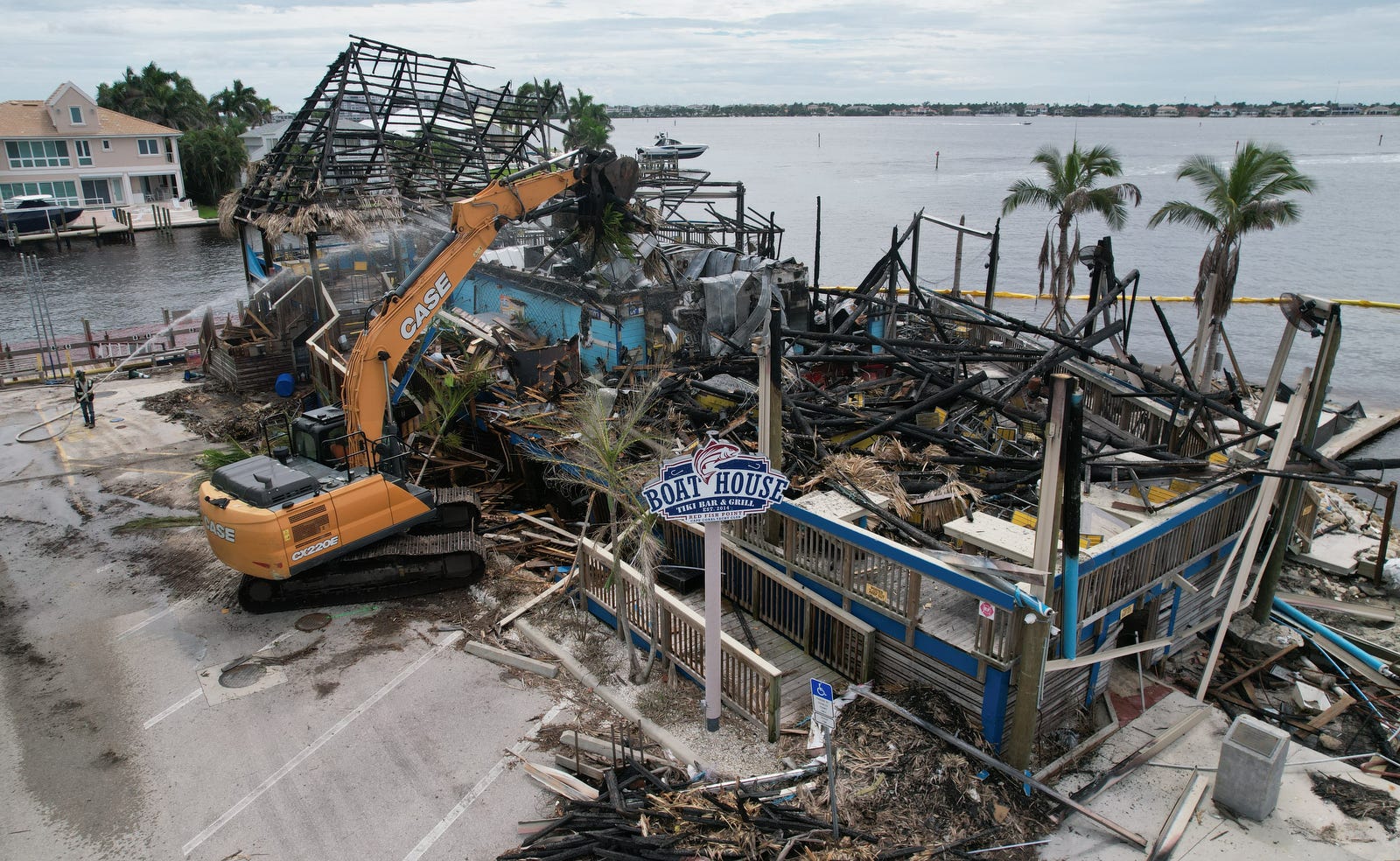Drone video shows flattening of what remained of popular Cape Coral ...