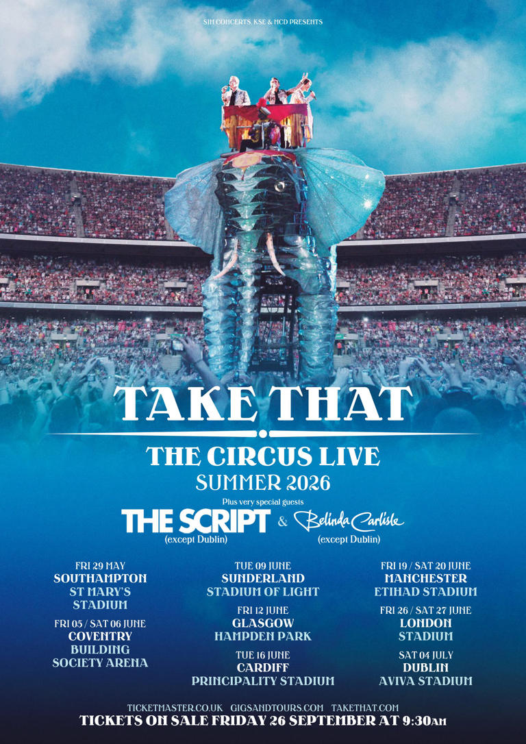 Take That bring back Circus Live tour and it's heading this way - here ...