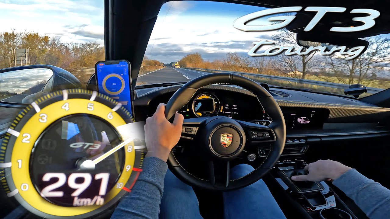 Porsche 992 GT3 Manual 9000RPM Autobahn POV