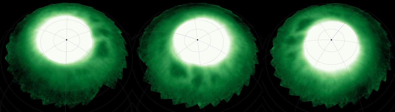 JWST reveals dark beads and lopsided star patterns in Saturn's atmosphere