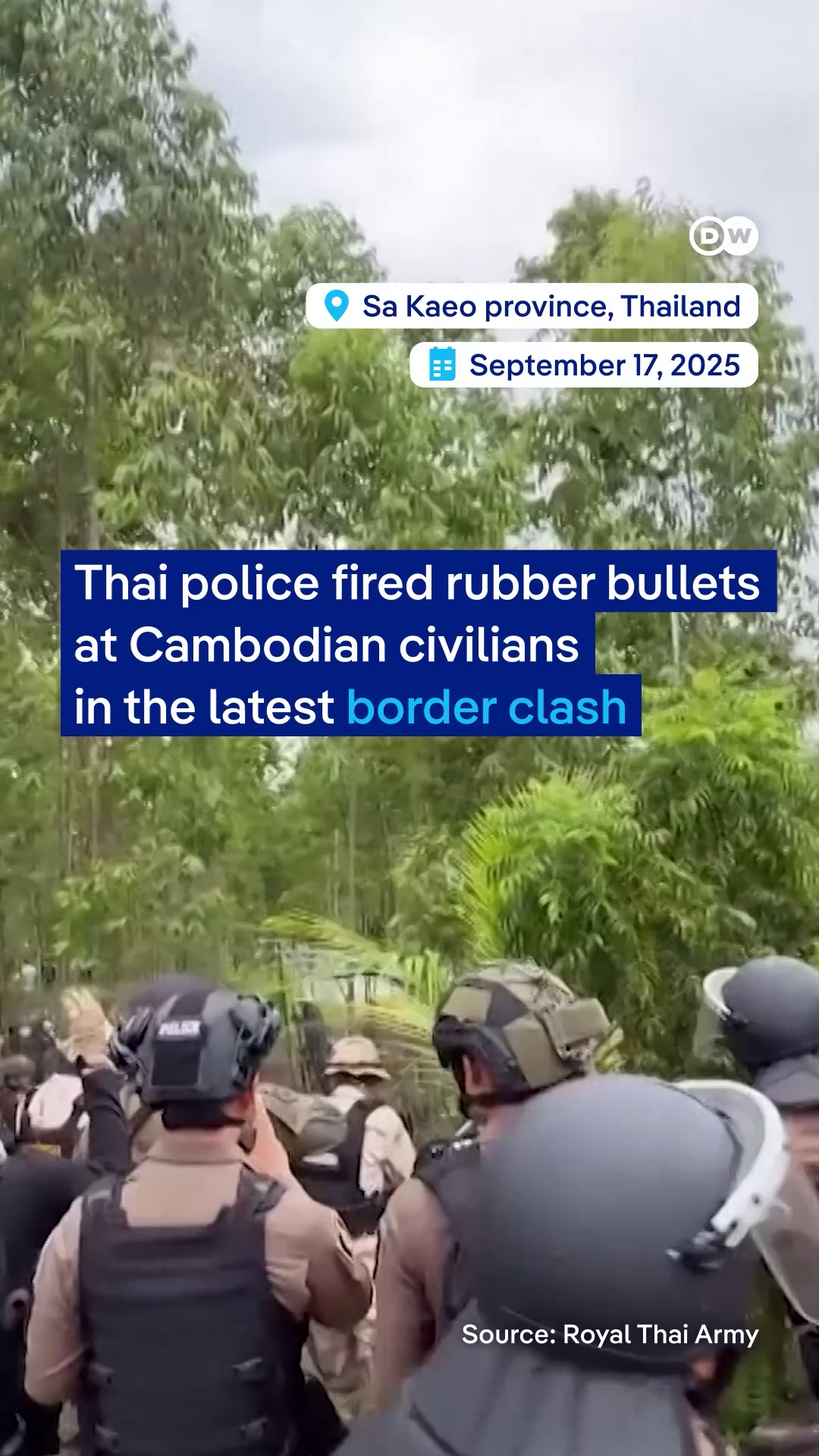 Clash at disputed border region in Southeast Asian countries Thailand ...