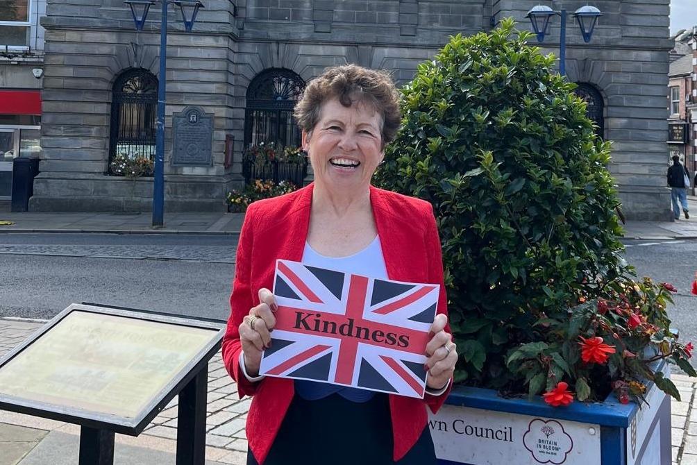 Morpeth resident's Union Jack flyers 'Kindness' message delight