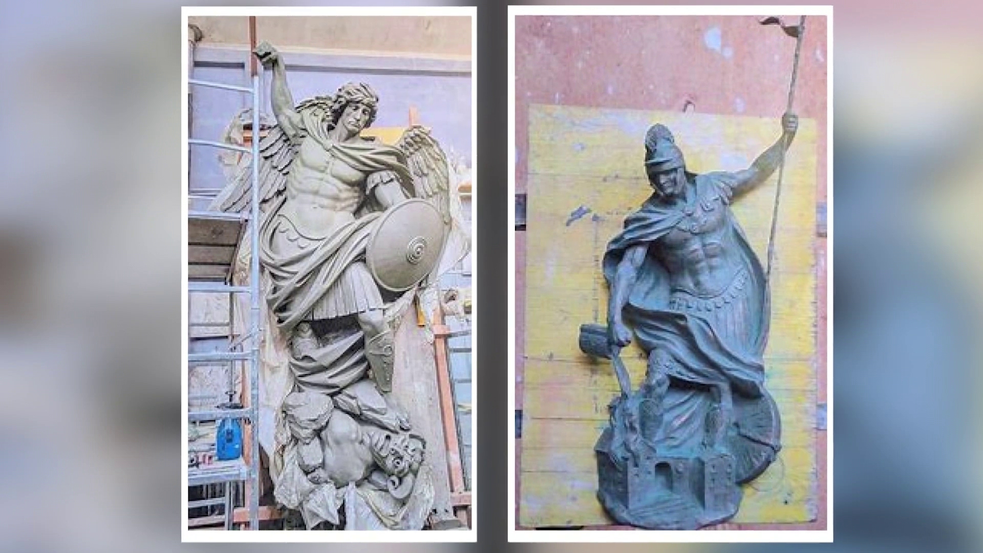 Legal fight erupts over saint statues at Quincy public safety building